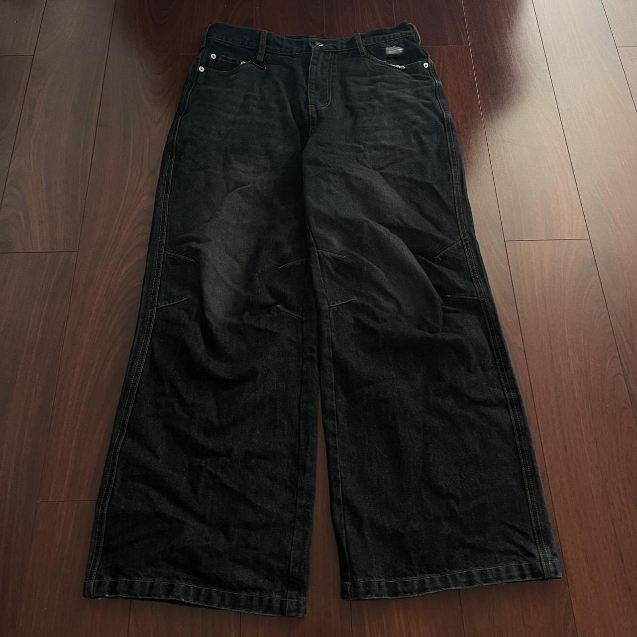 ditch la basic black denim fit 30x30 11 inch leg... - Depop