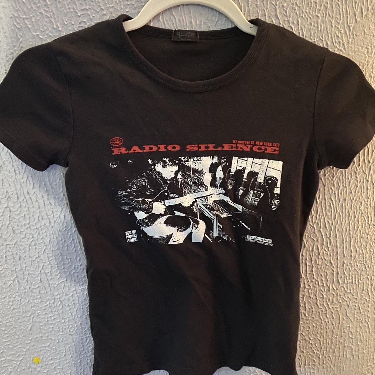 john galt radio silence baby tee one size #johngalt... - Depop