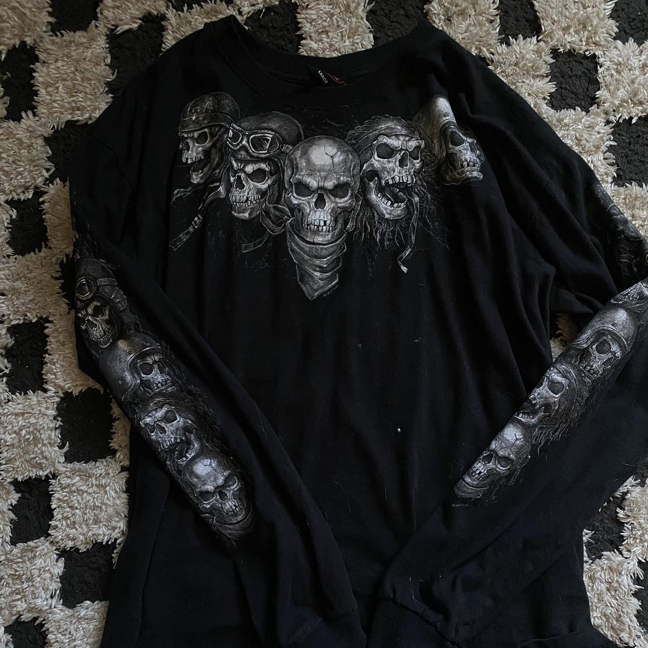 skull longsleeve giving jesse pinkman or something... - Depop