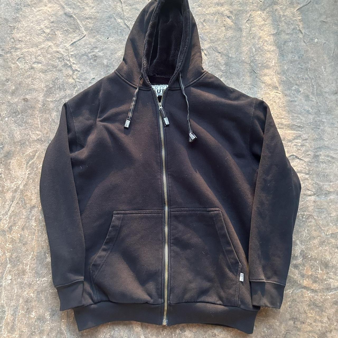pro club zip up fur hoodie good condition no flaws - Depop