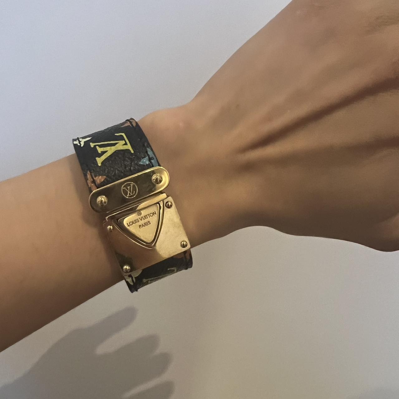 Louis Vuitton LV Monogrammed Cuff Bracelet -... - Depop