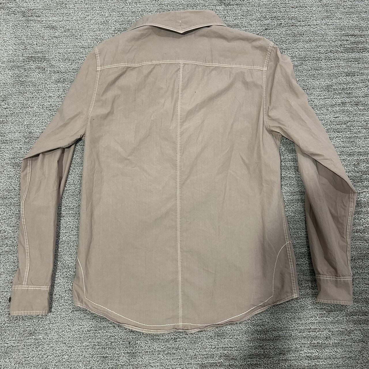 William Rast Beige Long-sleeve Button Up. Size... | Depop