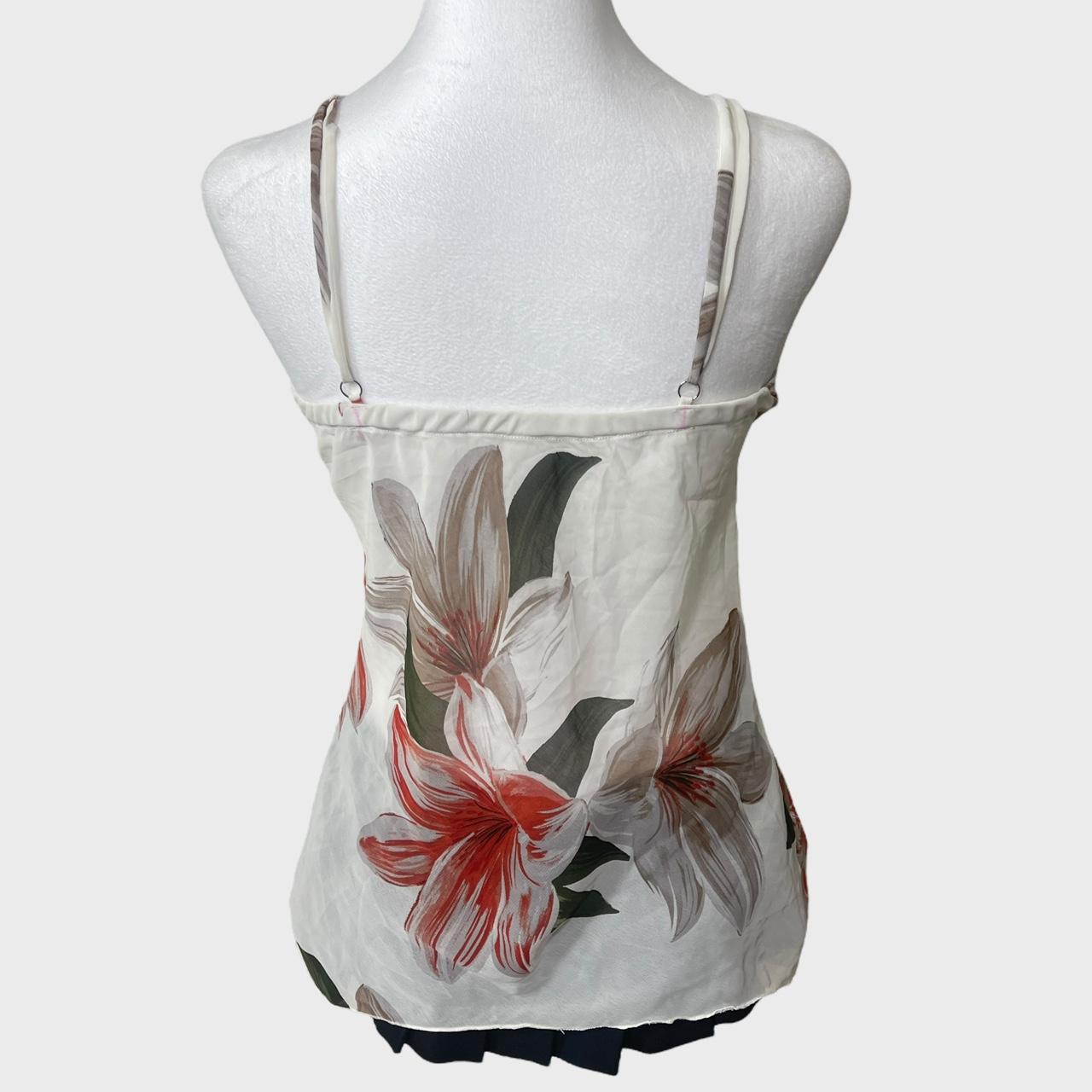 Handmade mesh cami top Floral mesh top see through,... - Depop