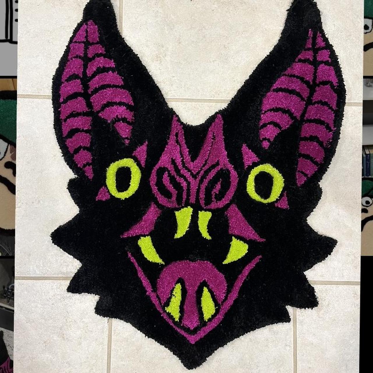 Handmade tufted “BAT” rug, 1 of 1 custom #bat #rug... - Depop
