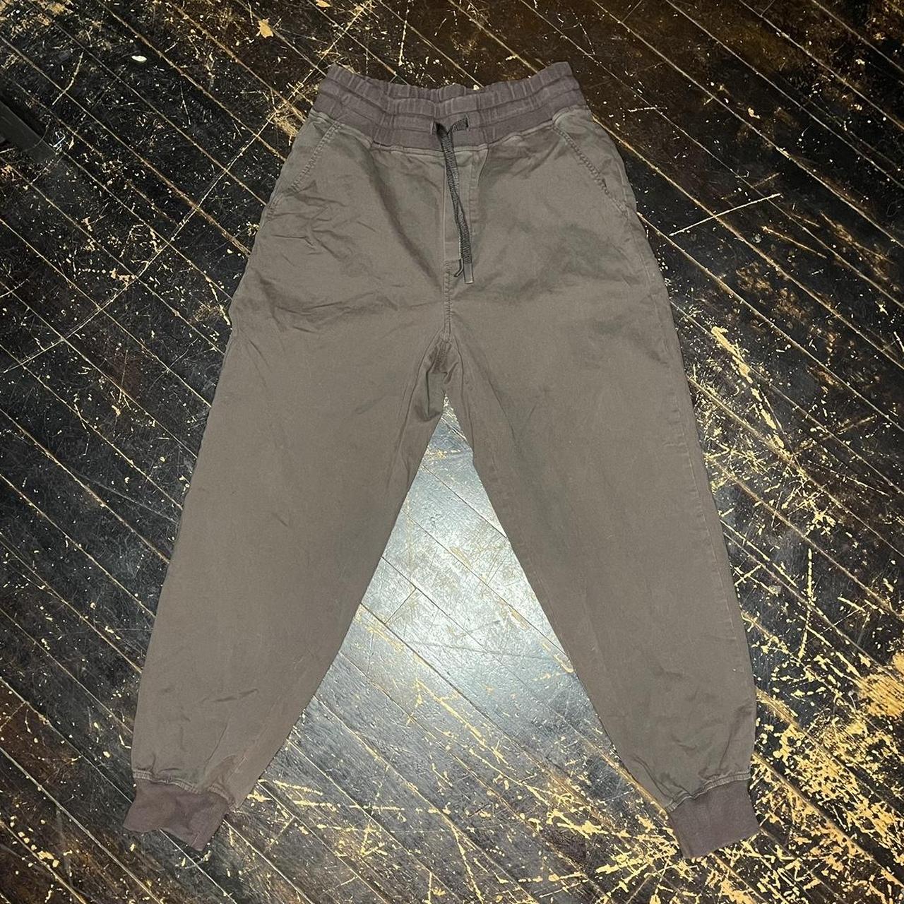 🍫 brown varley joggers with elastic waistband from... - Depop
