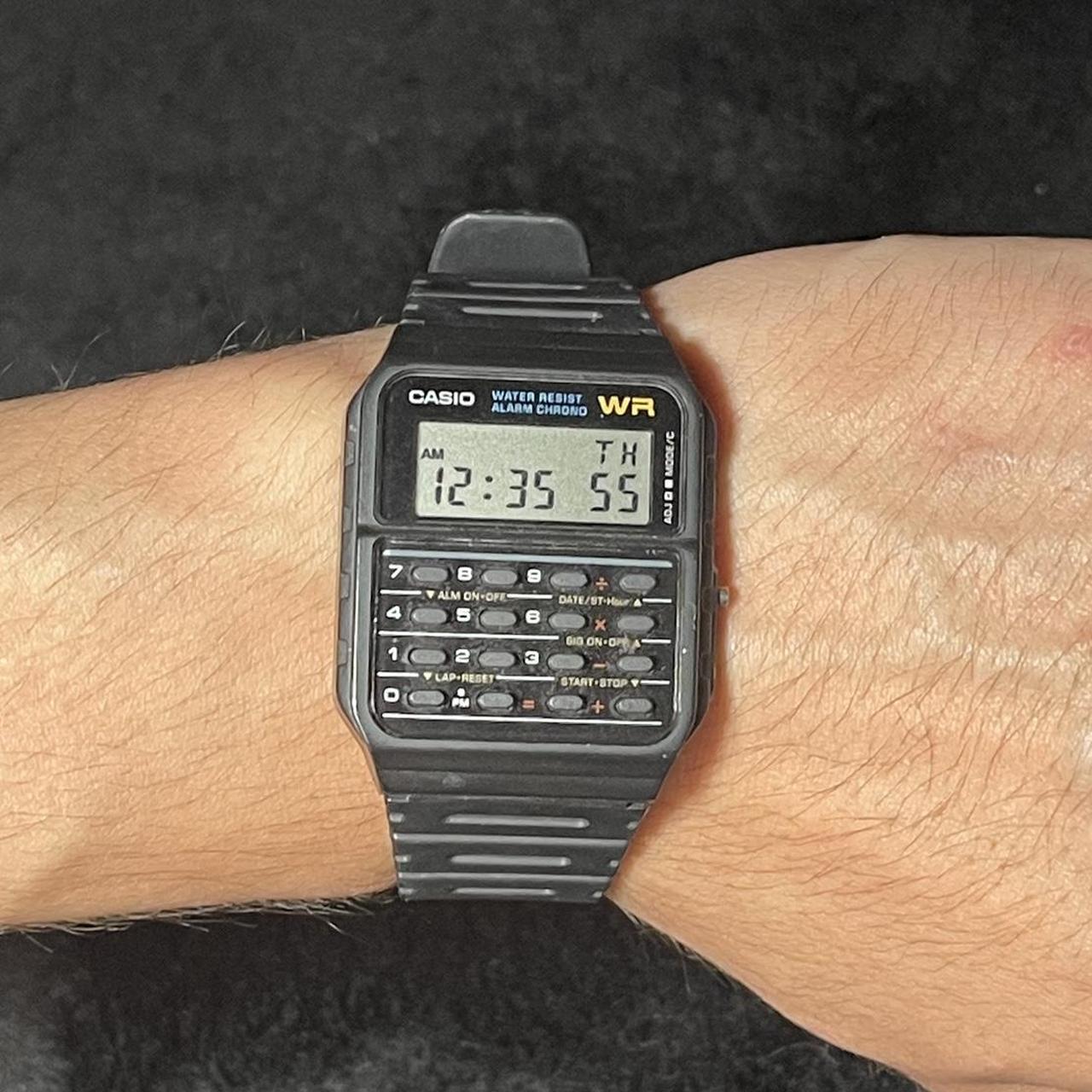 ⏰ retro black casio calculator watch 🧮 dm with... - Depop