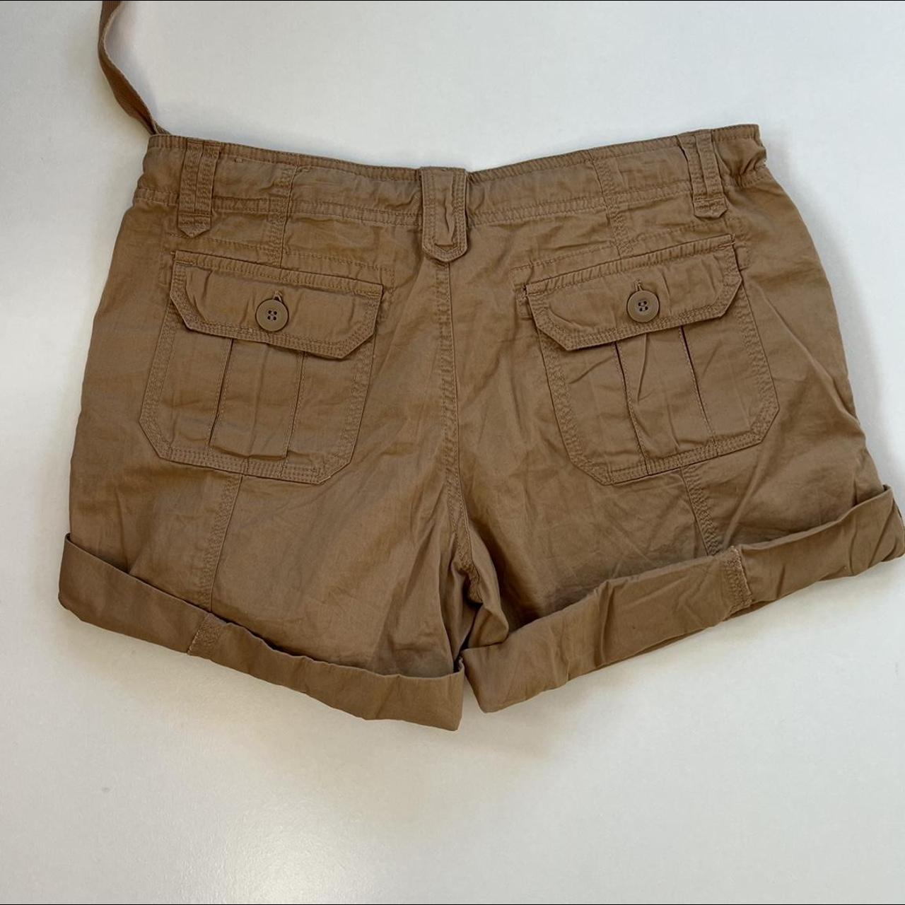 Tan cargo shorts Tie waist detail. From maurices,... - Depop