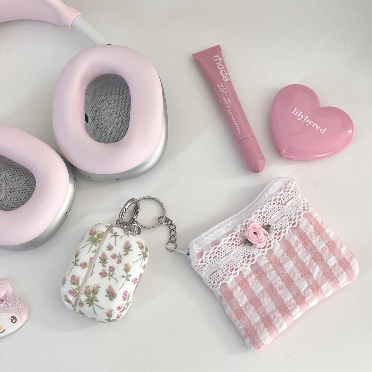 Pink gingham coin pouch keychain 🎀🤍 ~Items not... - Depop