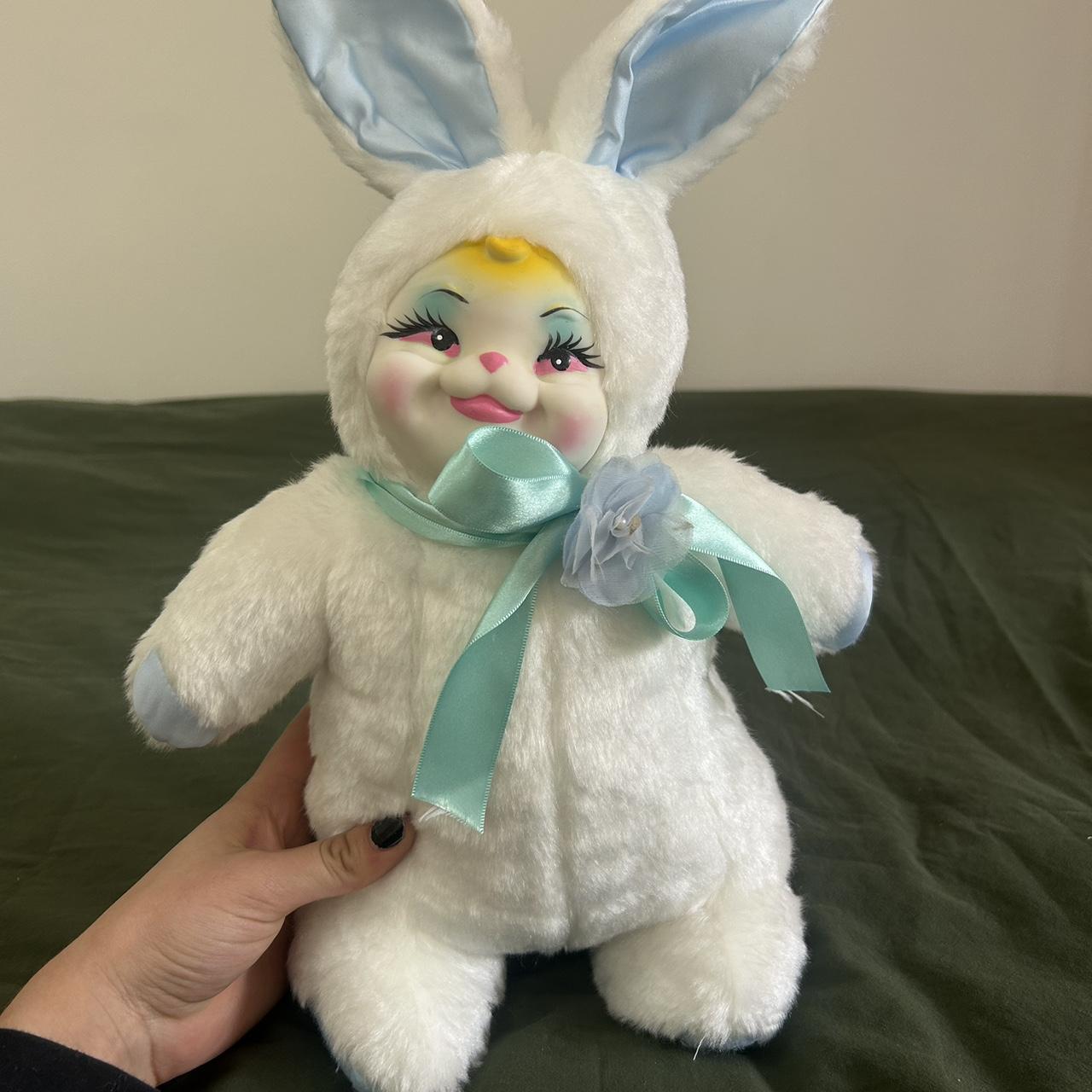 VINTAGE RESTORED 1950’s RUSHTON RUBBER FACE BUNNY... - Depop