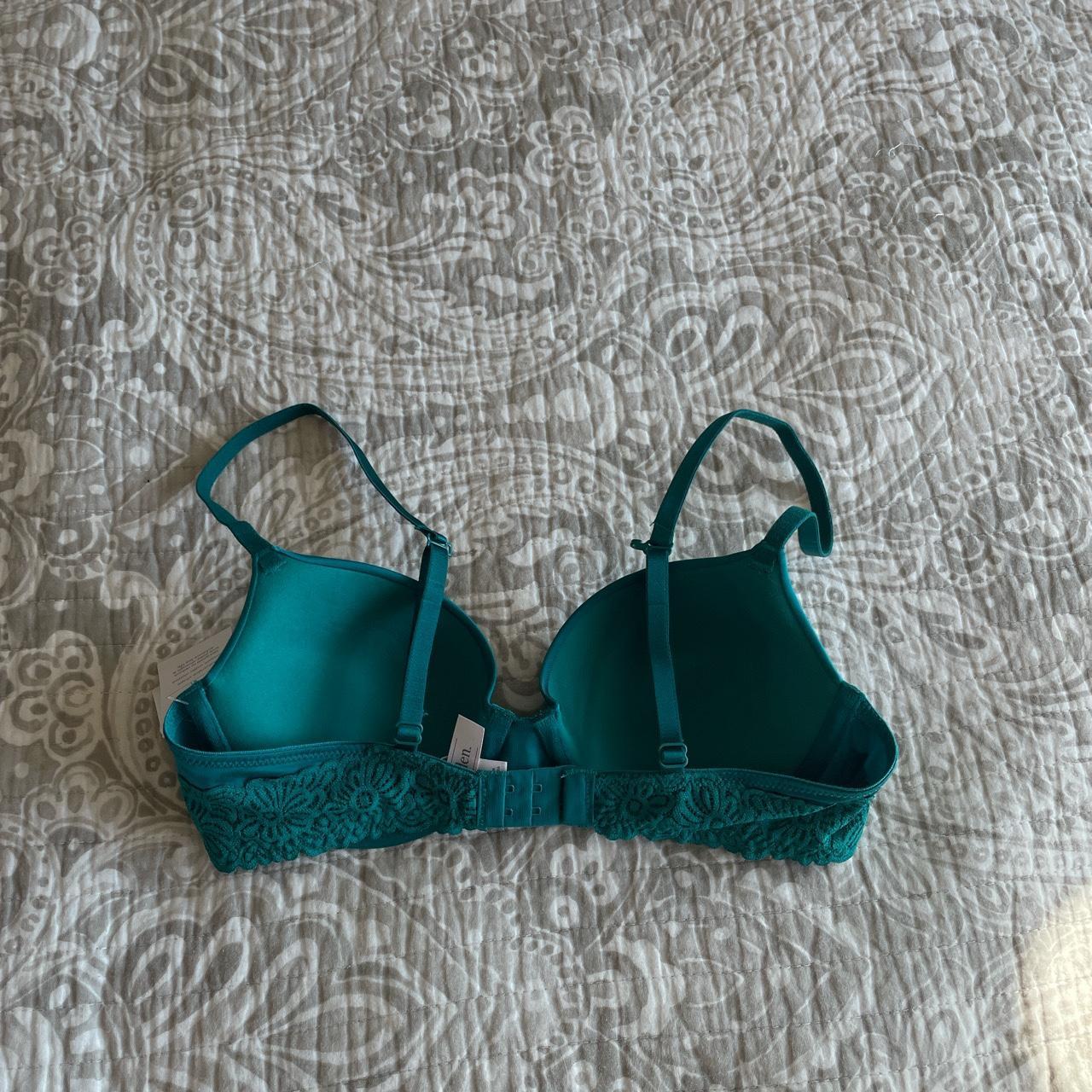 Blue Push Up Bra Adjustable Strap 2 clips on... - Depop