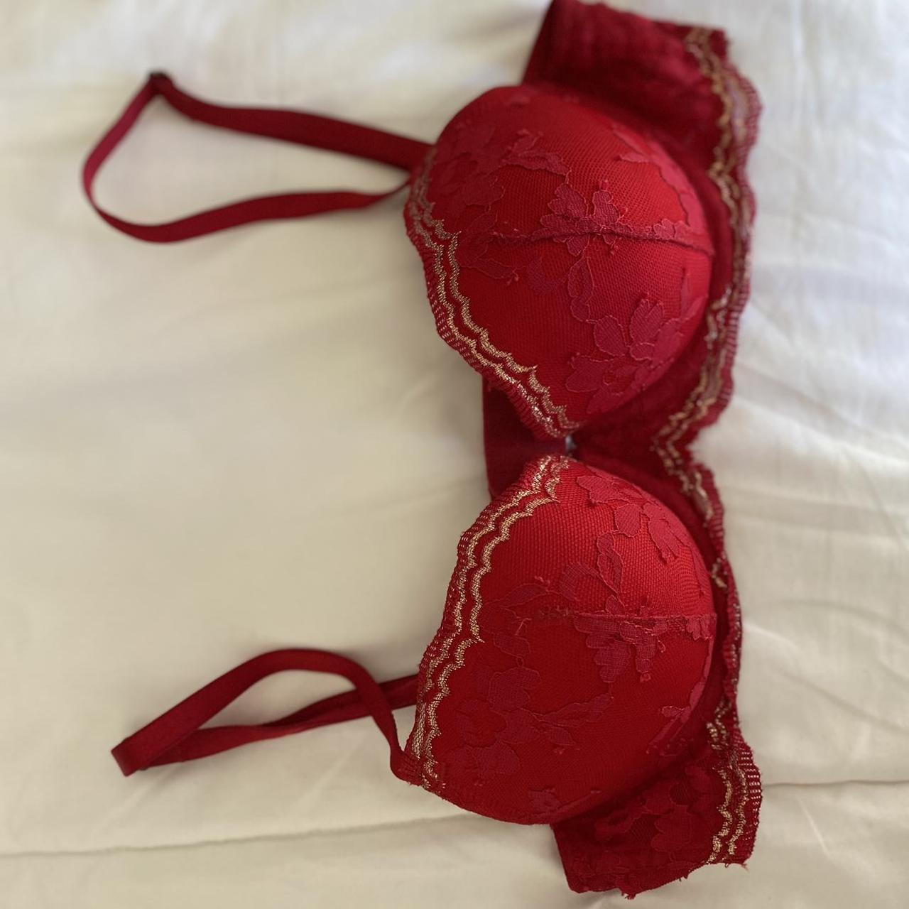 Deep Red Victorias Secret Bra Depop