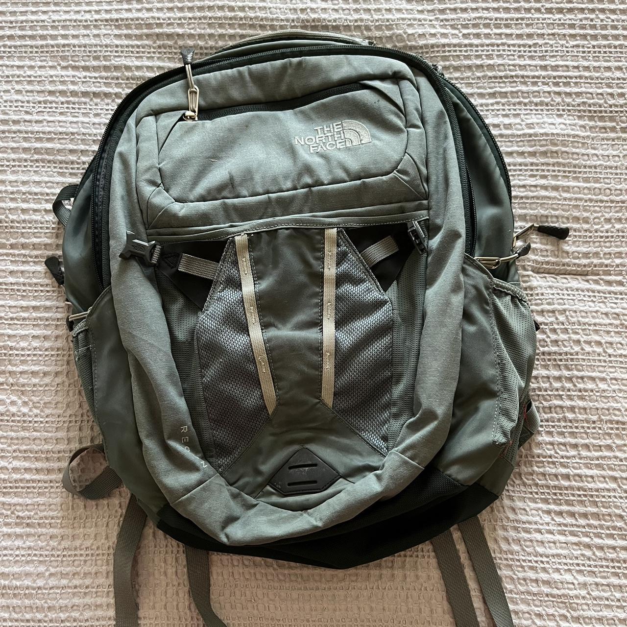 Green north face backpack. Used but good condition.... - Depop