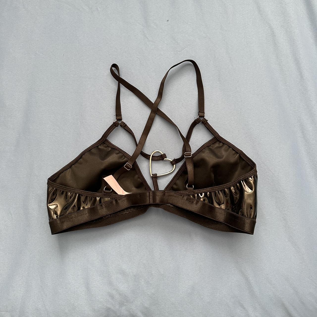 Dollskill Sugar thrillz love vinyl bra top Size... - Depop