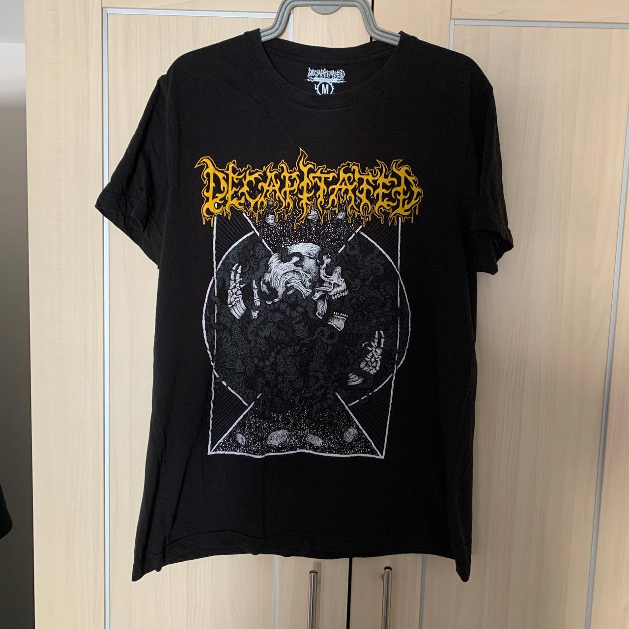 Black and yellow Decapitated band tee #metal #bandtee - Depop