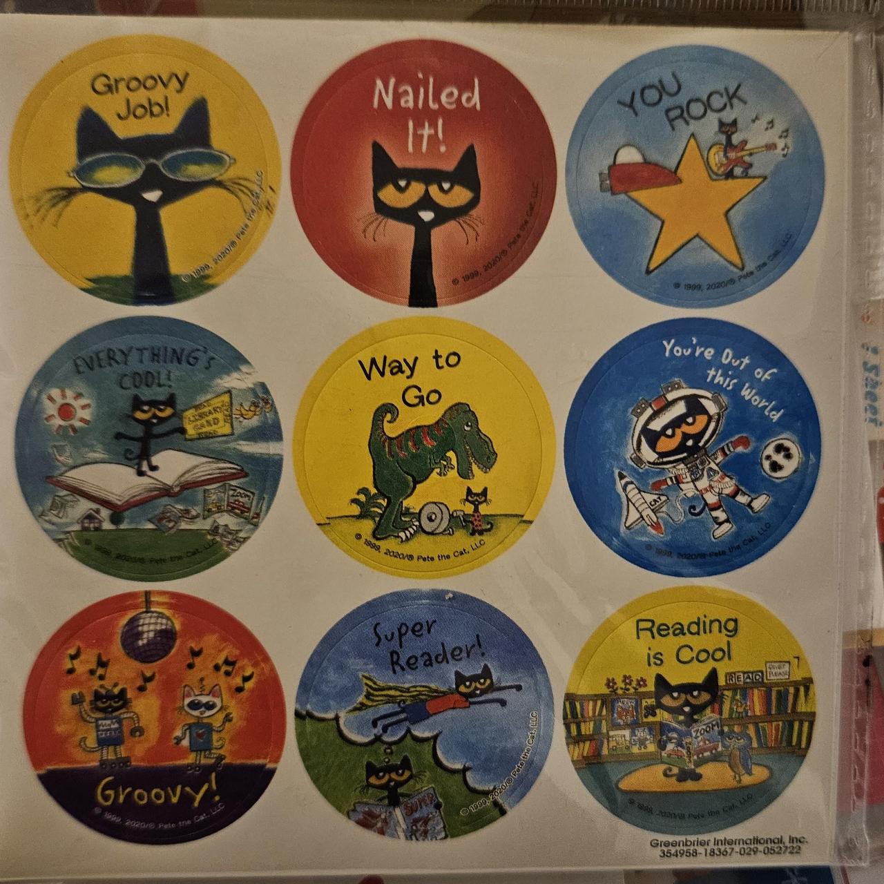 Pete the cat stickers great for kids and to collect... - Depop