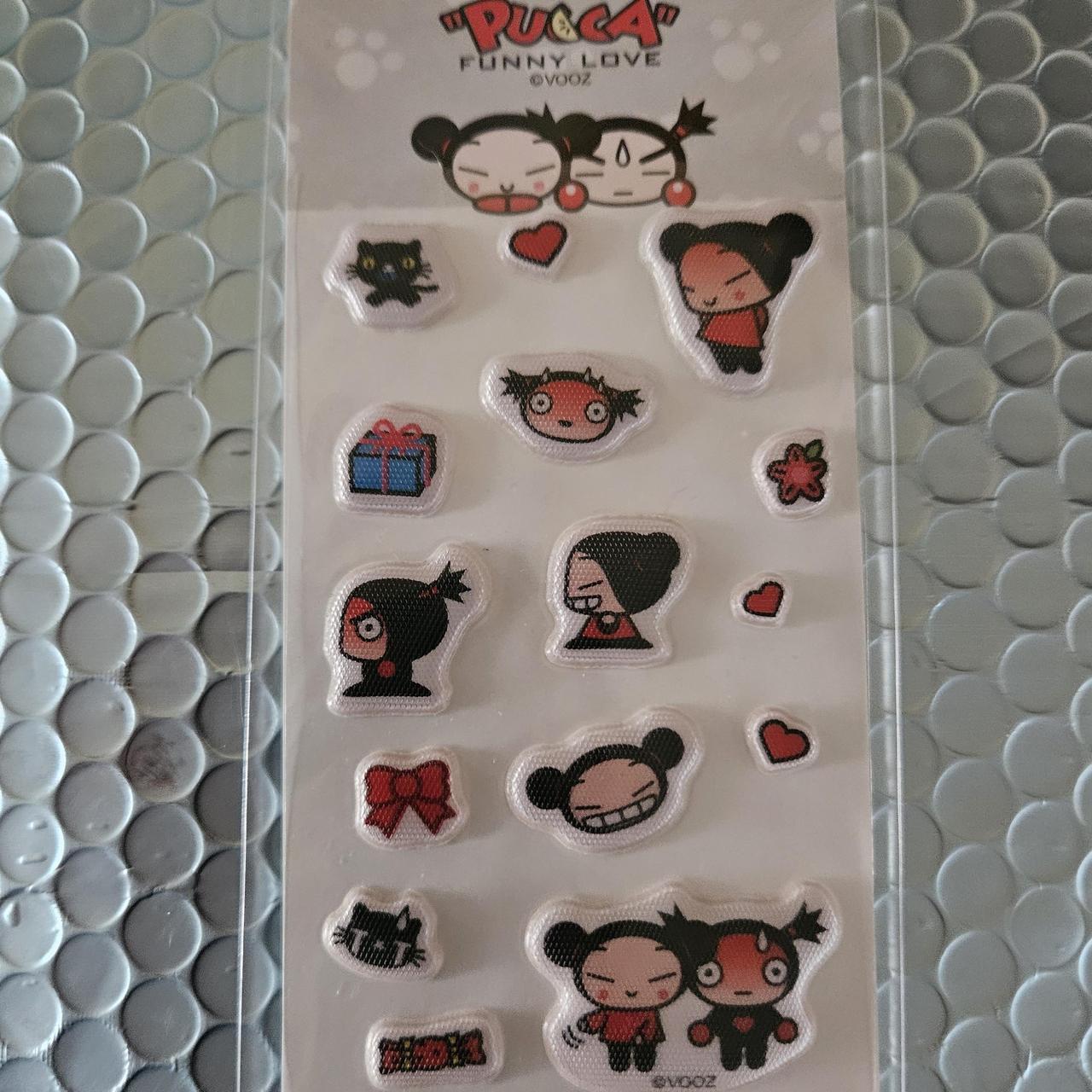 Vtg pucca fuzzy stickers #stickers#pucca#vtg - Depop