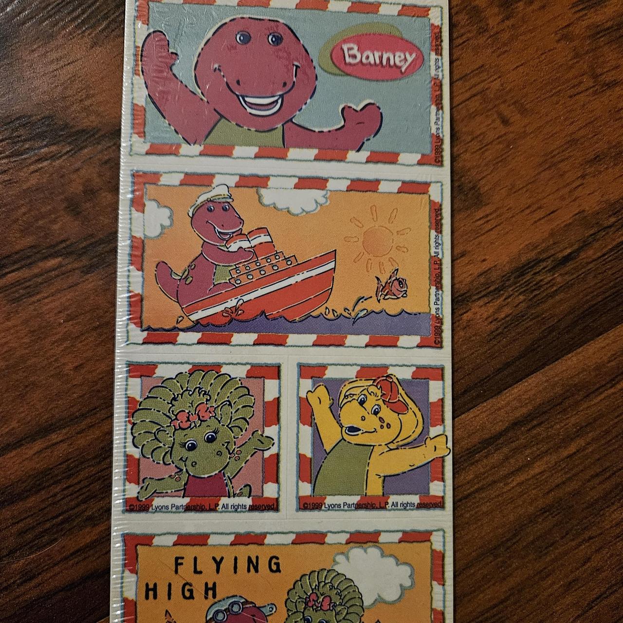 Cute Barney sticker strip #barney#stickers - Depop