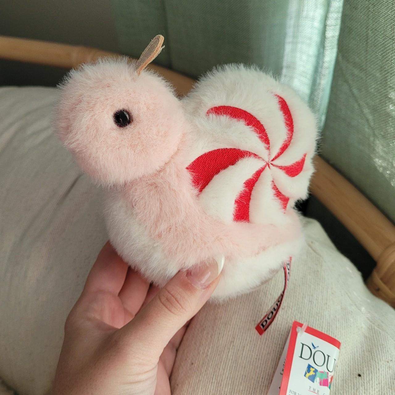 Peppy-mint 6" Peppermint Candy Snail Plush Stuffed... | Depop