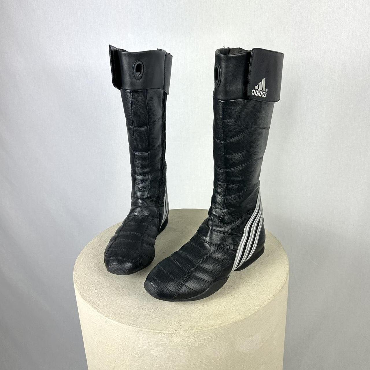 👽 Adidas Chentao leather knee high boots, boxing /... | Depop