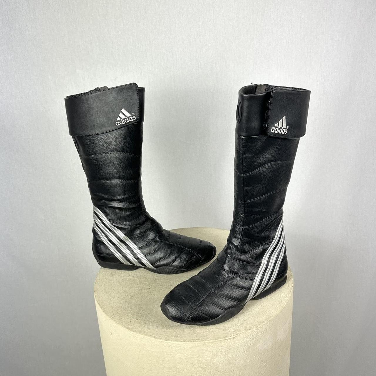 👽 Adidas Chentao leather knee high boots, boxing /... | Depop