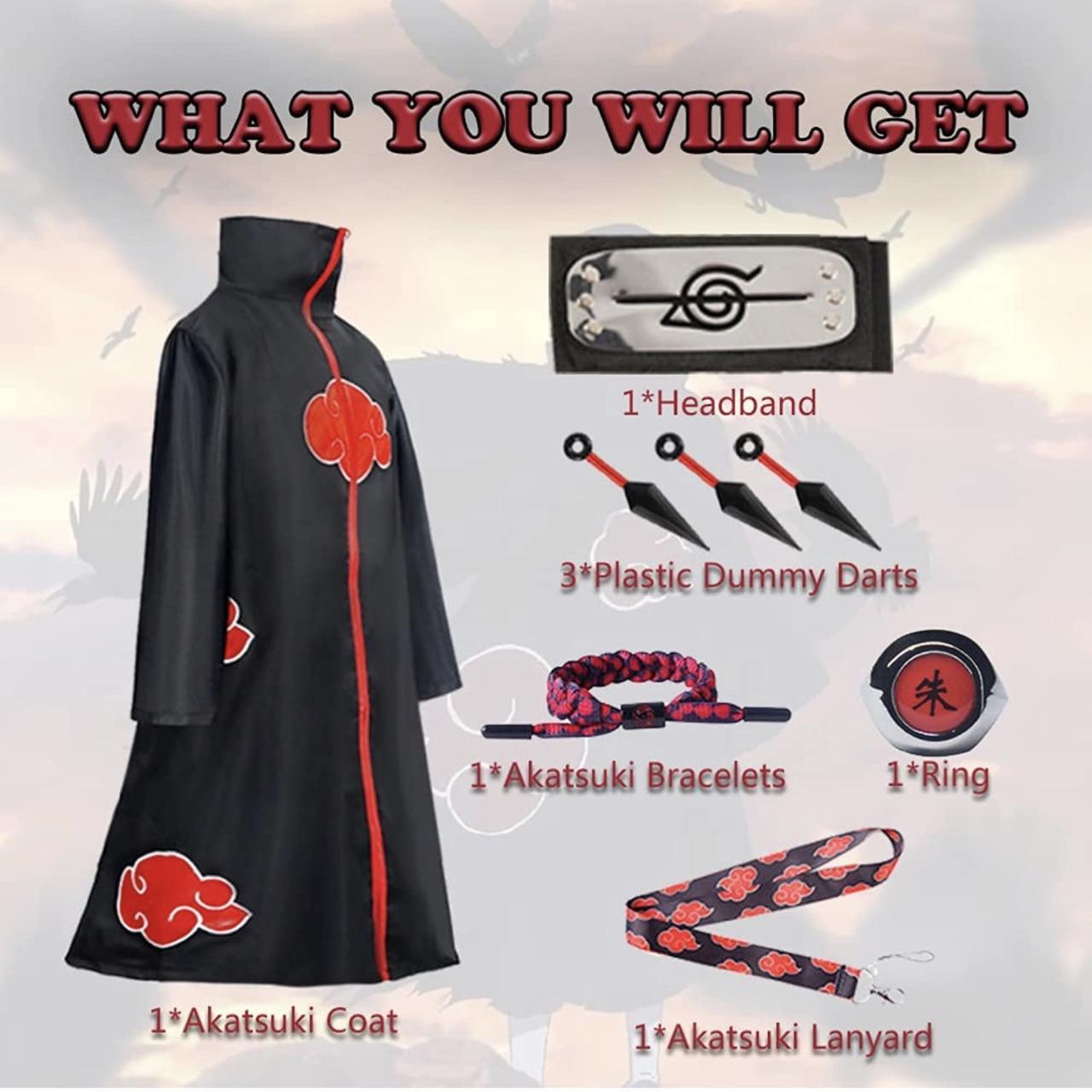 Brand New Akatsuki Anime Naruto Cloak Size XL - Depop