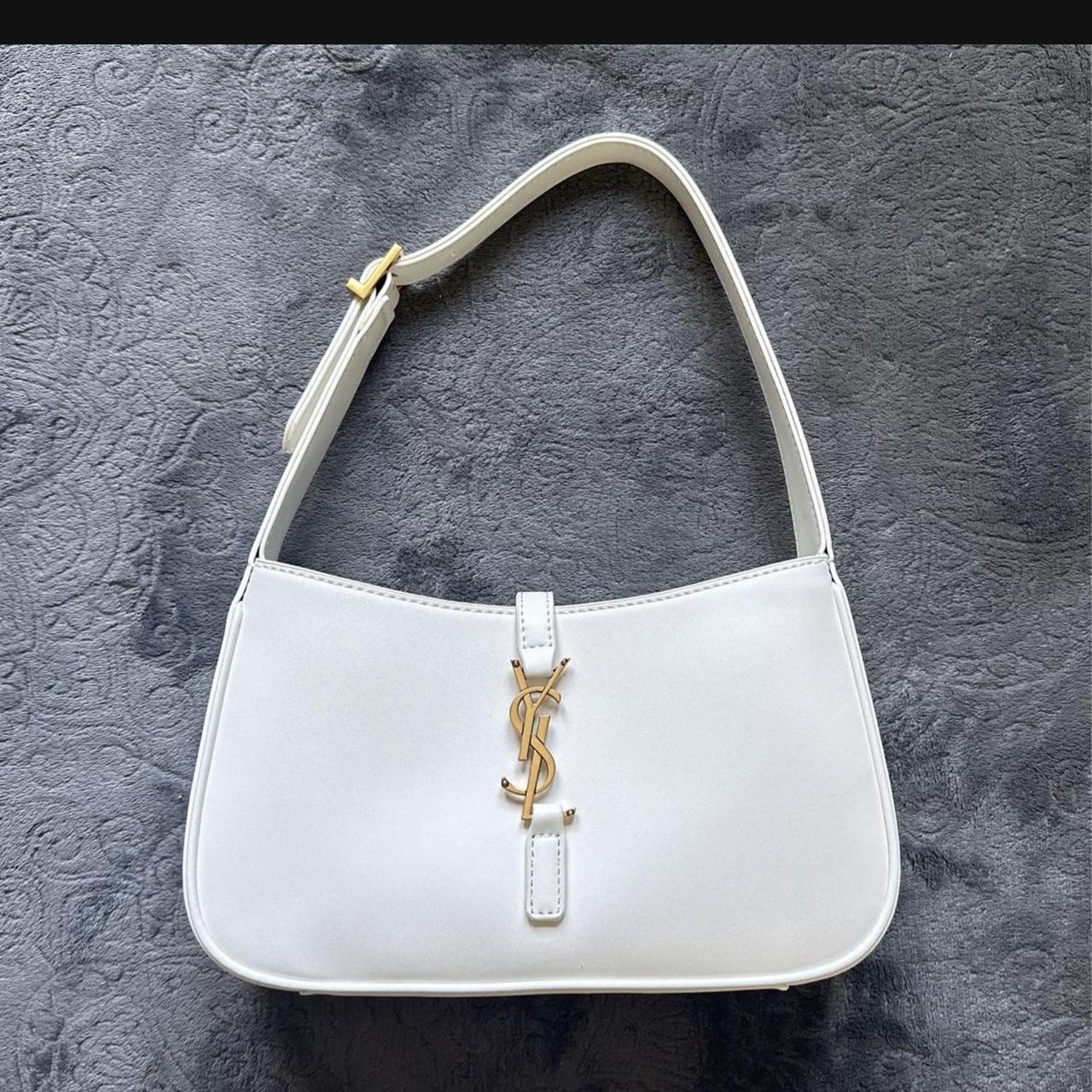 Ysl inspired white handbag gold hardware #ysl... - Depop
