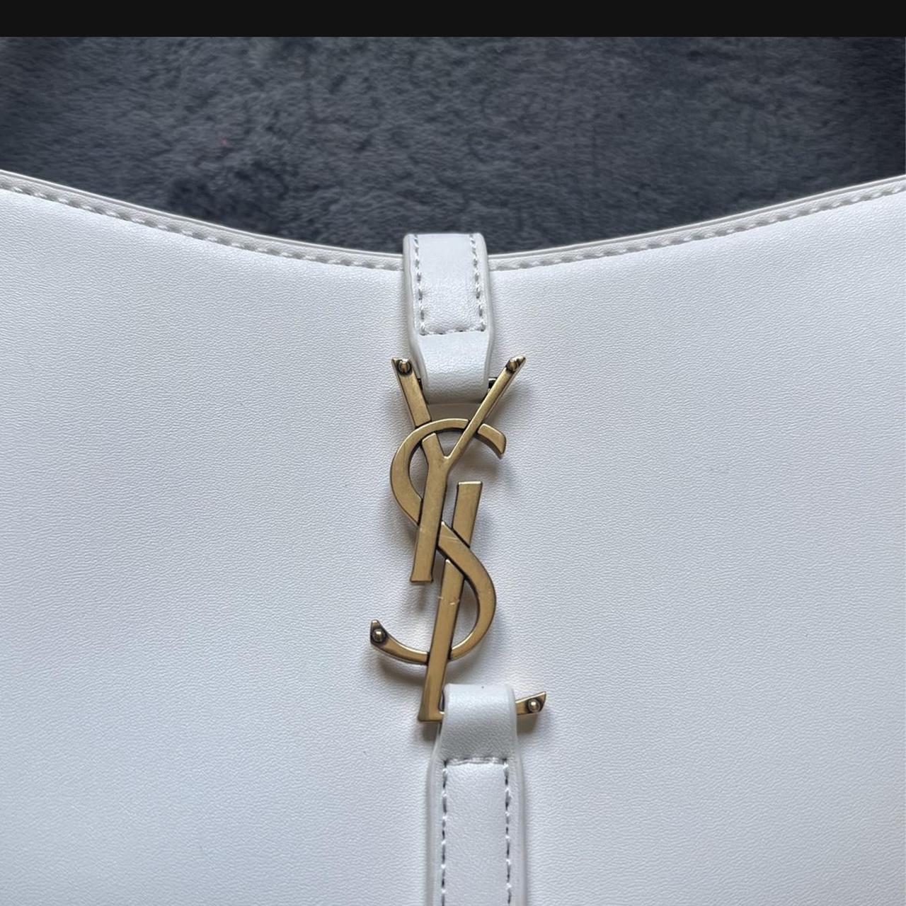 Ysl inspired white handbag gold hardware #ysl... - Depop