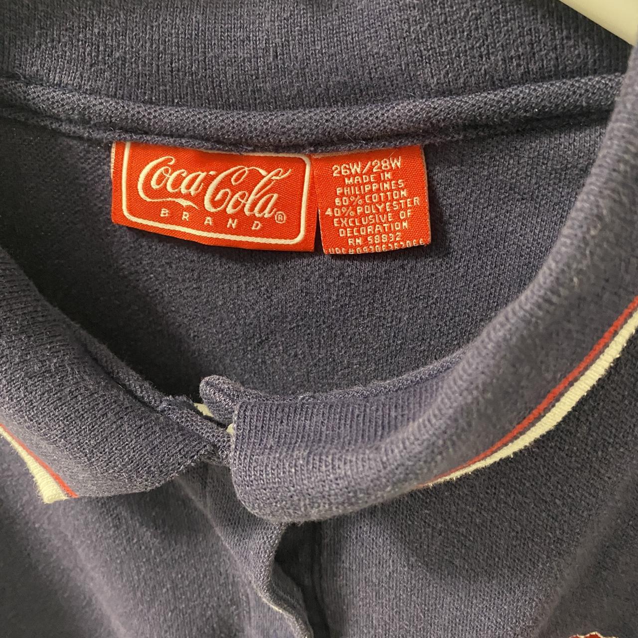 Coca-Cola Women's Red and Navy Polo-shirts | Depop