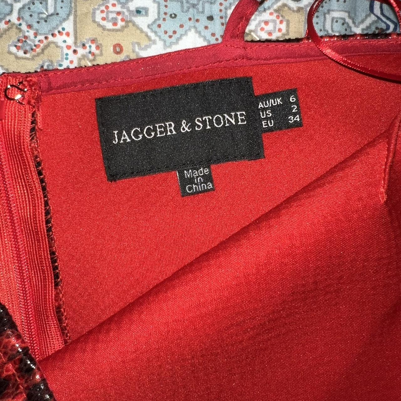 Jagger and stone red cheetah print bodycon dress - Depop