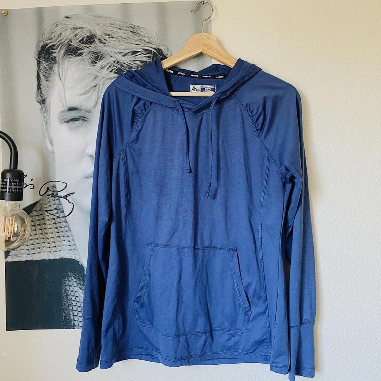 RBX blue athletic hoodie size Medium pinstriped with... - Depop