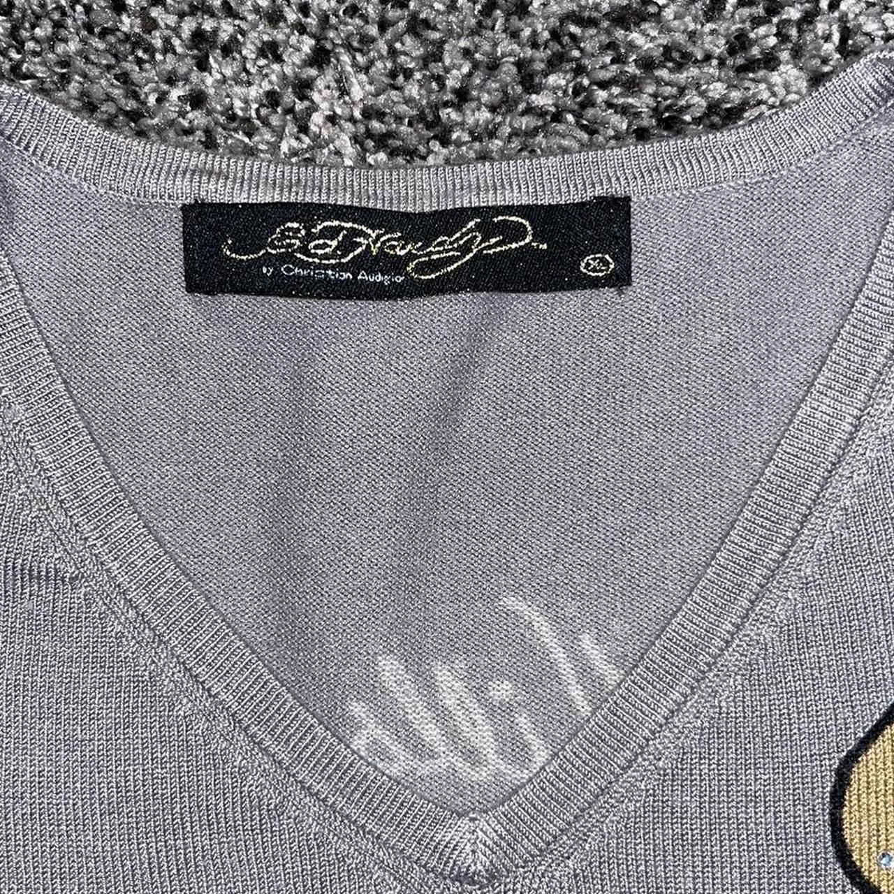 Vintage y2k ed hardy tattoo grunge sweater, size... - Depop