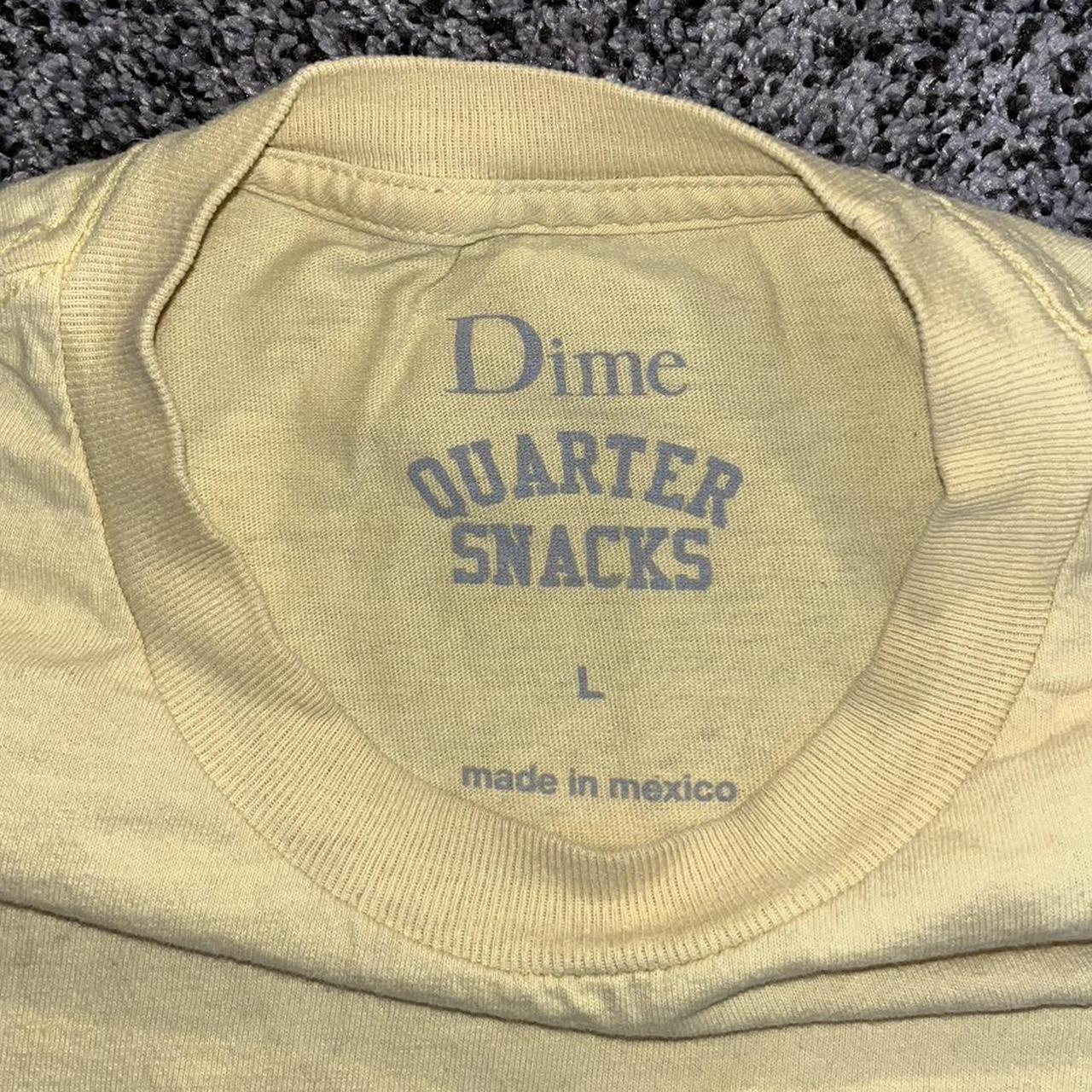 Dime quarter snacks smoking yellow t shirt, size... - Depop