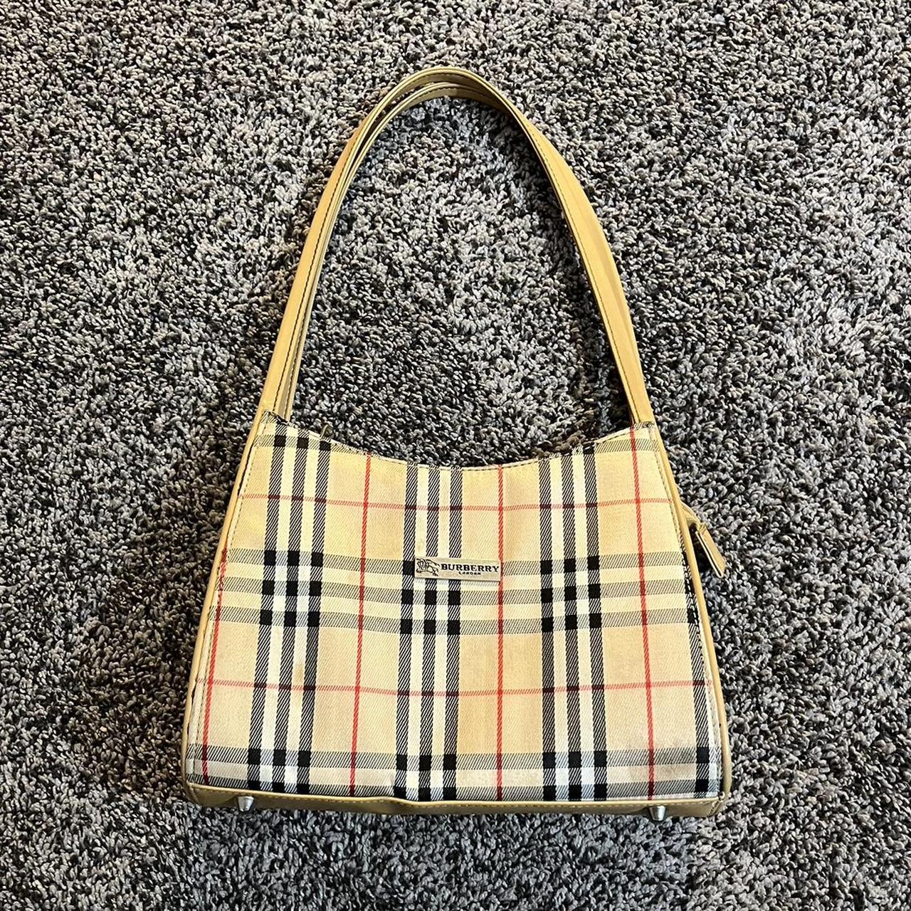 Luxury brown red and black plaid purse / handbag. In... - Depop