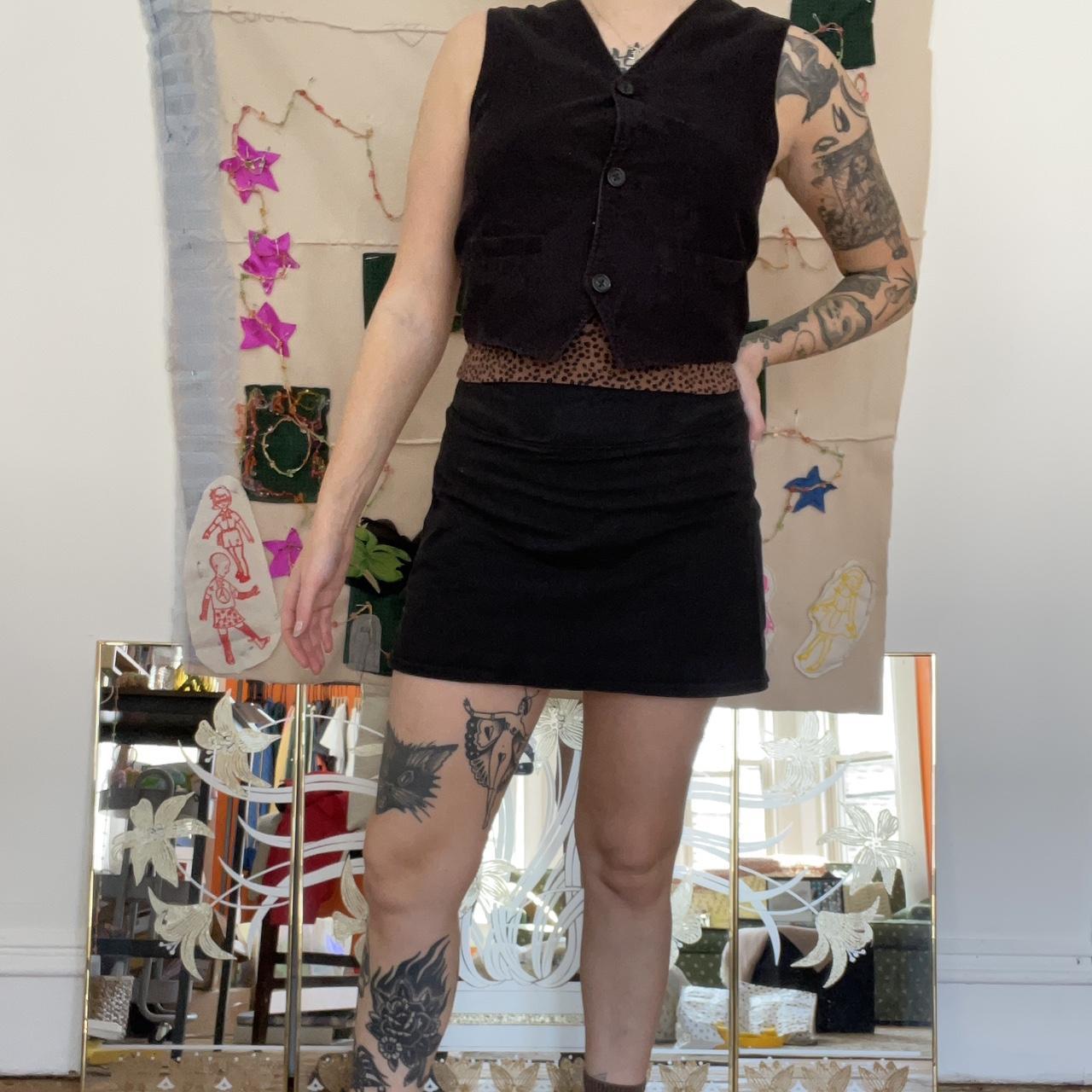 Y2K Place Black Corduroy Vest Flat Measurements:... | Depop