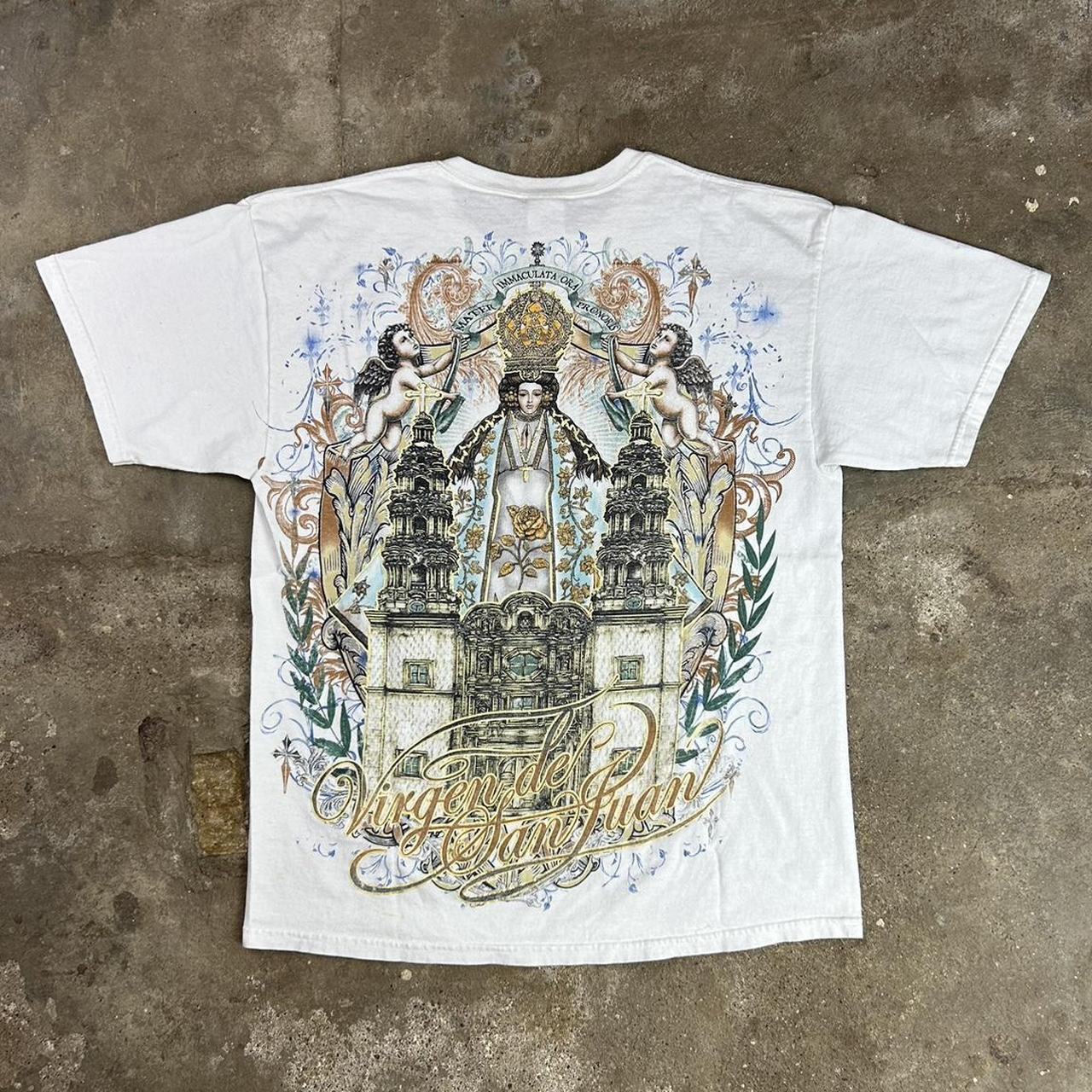 Vintage Y2K Jesus Tee Shirt Men’s Large Light... - Depop