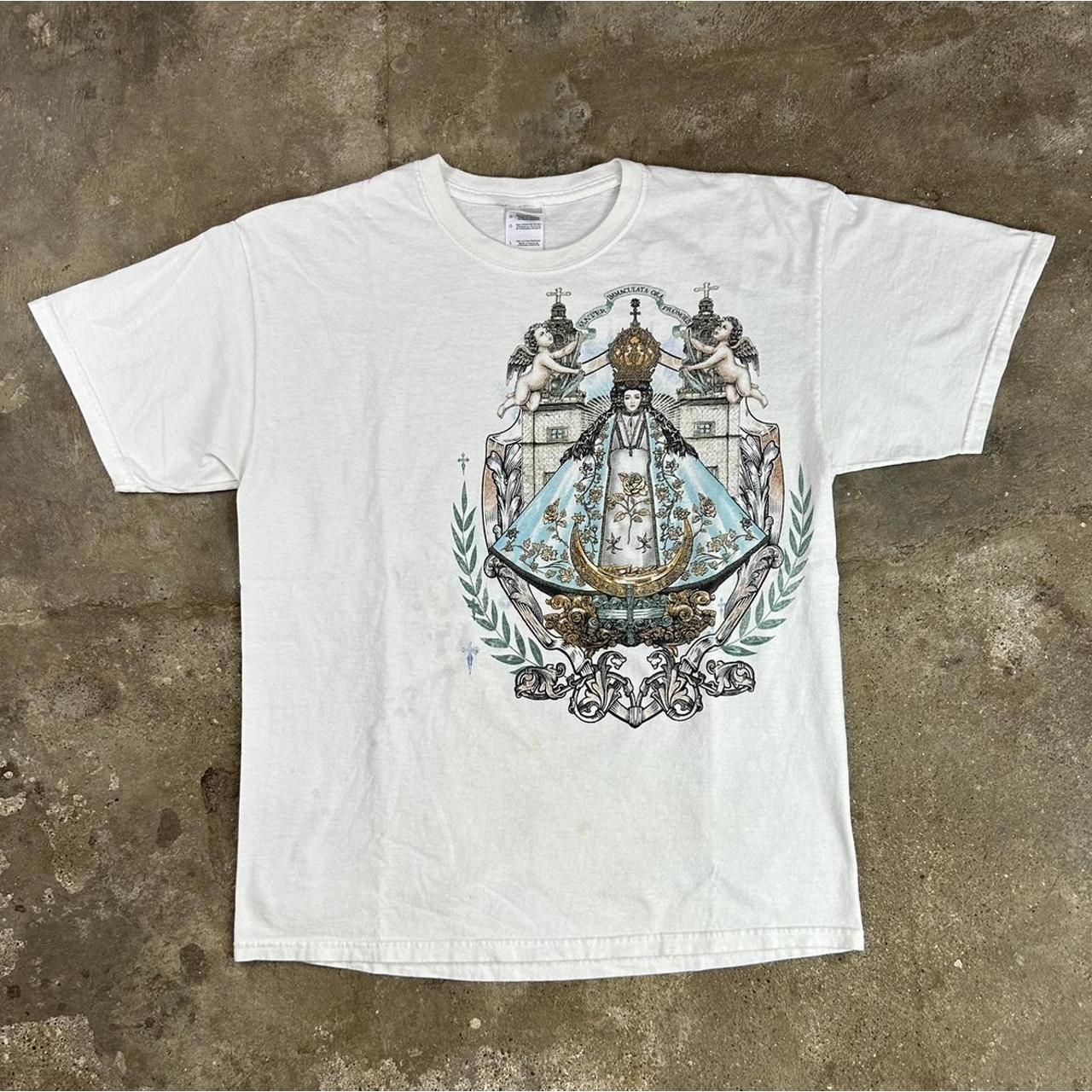 Vintage Y2K Jesus Tee Shirt Men’s Large Light... - Depop