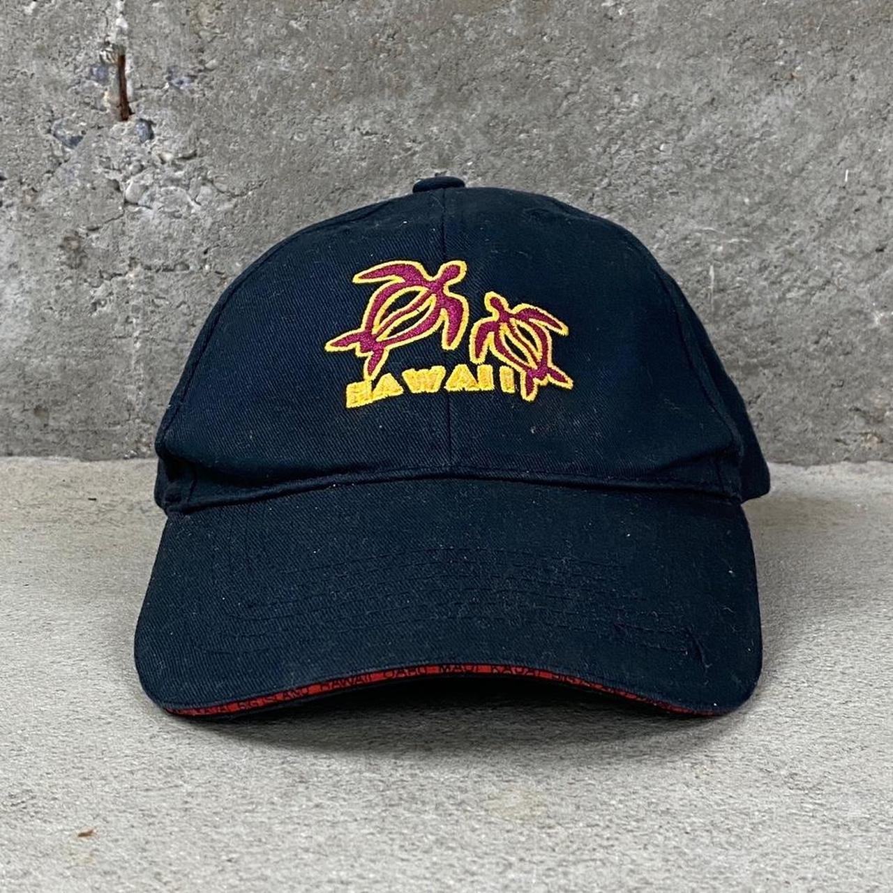 Vintage 90s Black Hawaii Sea Turtle SnapBack... - Depop
