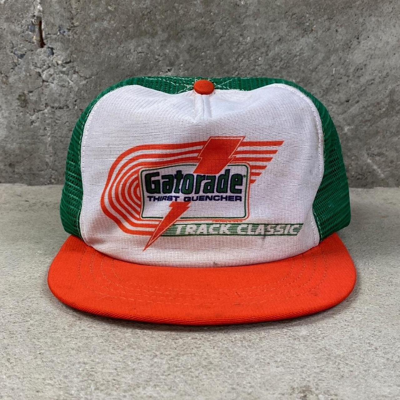 Vintage 80s Gatorade Track Classic Trucker SnapBack... - Depop