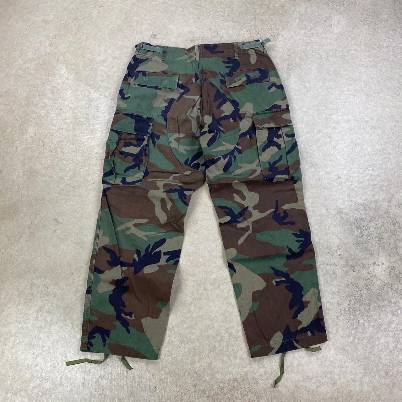 Vintage 90s Wood Land Camo Military Cargo Cyber... - Depop