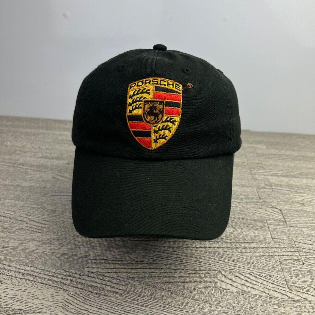 Vintage Porsche Hat Cap Strap Back Adjustable Black... - Depop