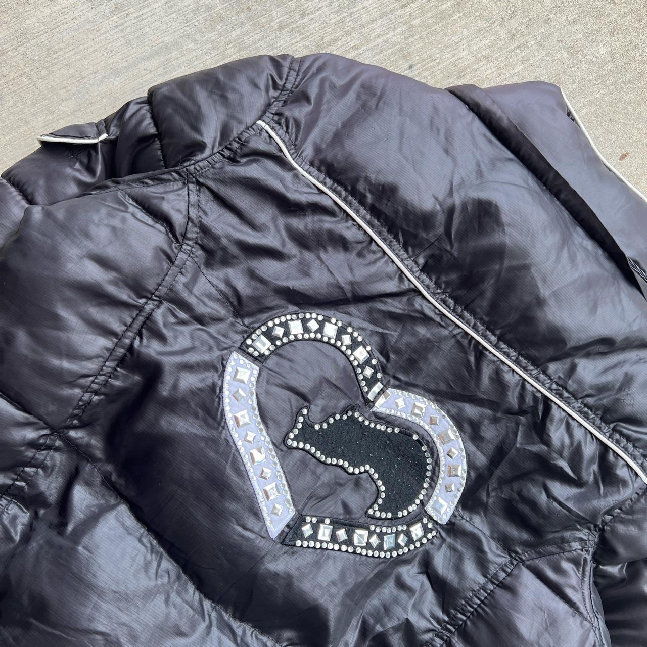 Vintage y2k 2000’s Woman’s rhinestone ecko puffer... - Depop