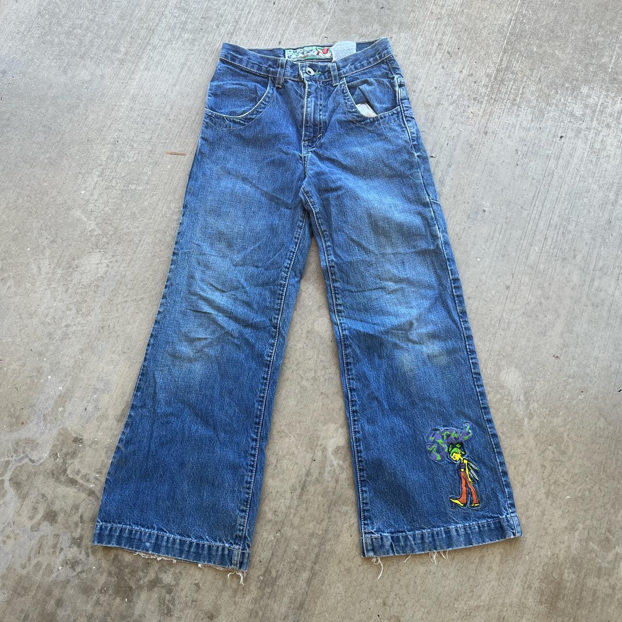 vintage 90’s baggy kids jnco jeans size 12 no... - Depop