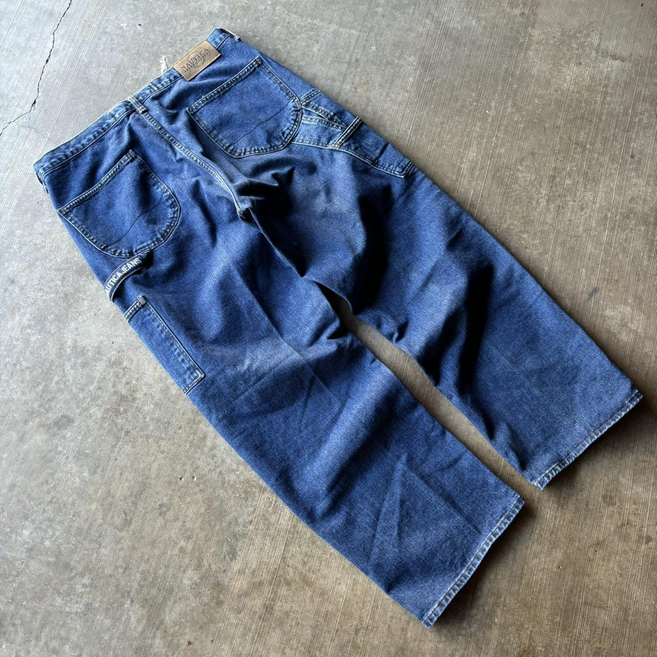 Vintage y2k insanely baggy Nautica carpenter jeans... - Depop