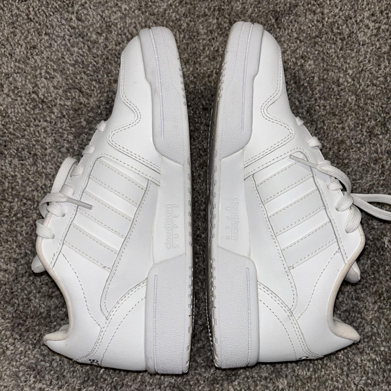 all white adidas sneakers #whitesneakers #adidas... - Depop