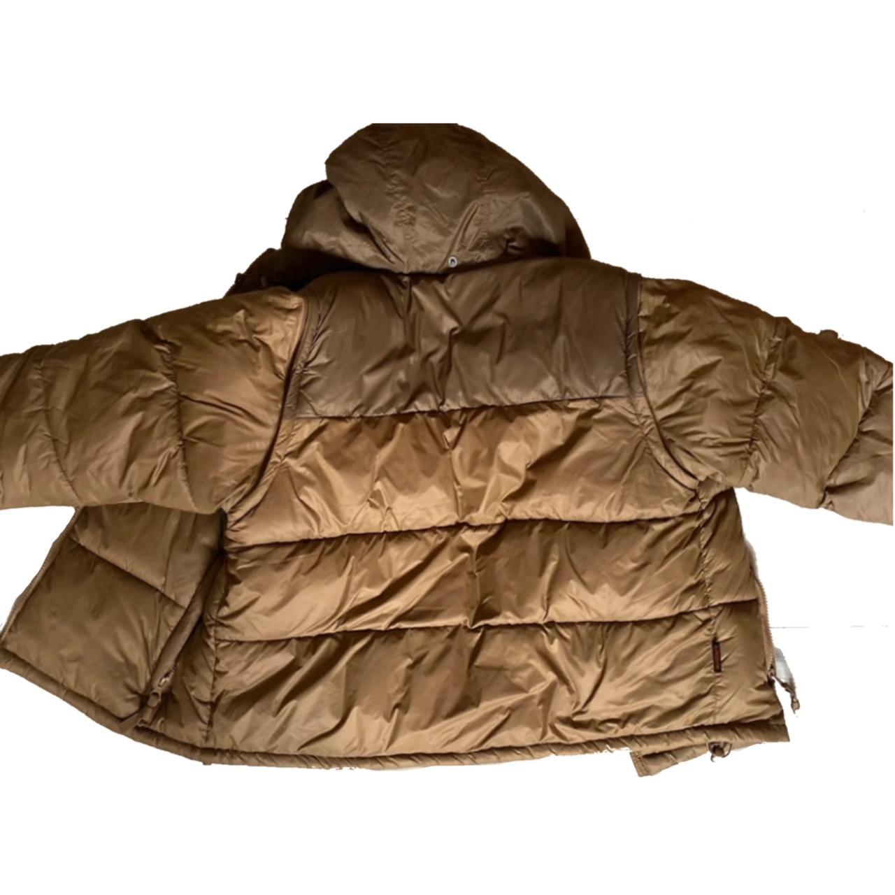 ies frans urban outfitters beige brown puffer jacket... - Depop