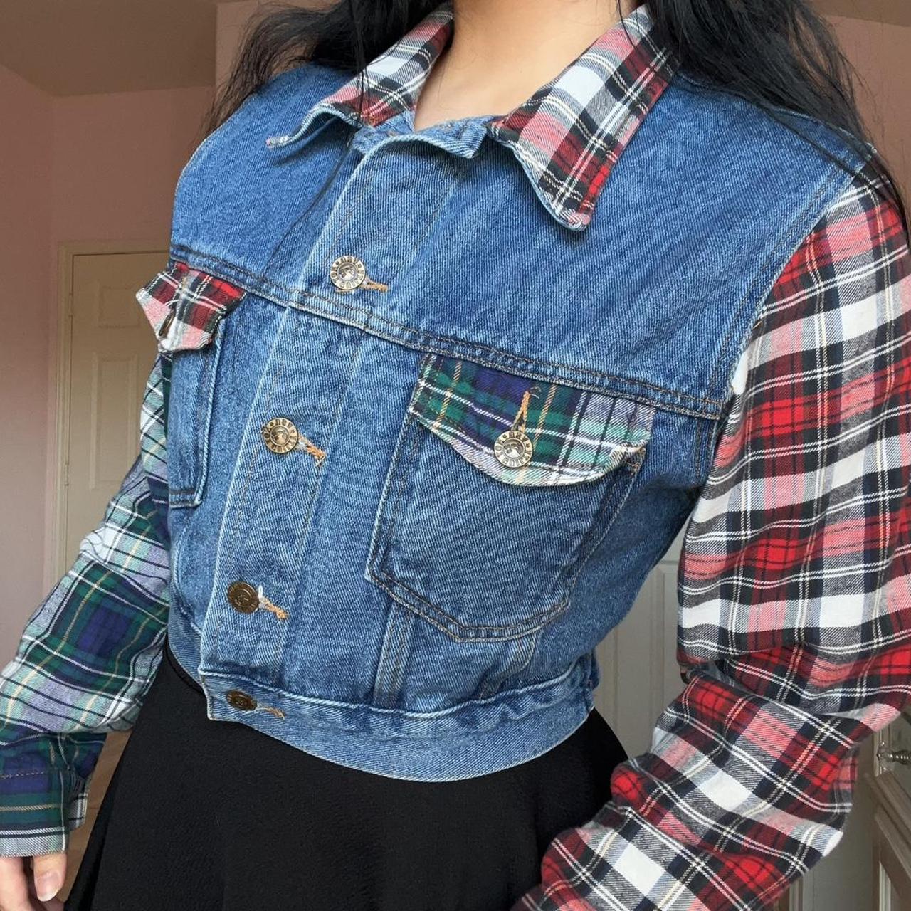 ♥️ Vintage Kidcore Retro Grunge Jacket Denim cropped... | Depop