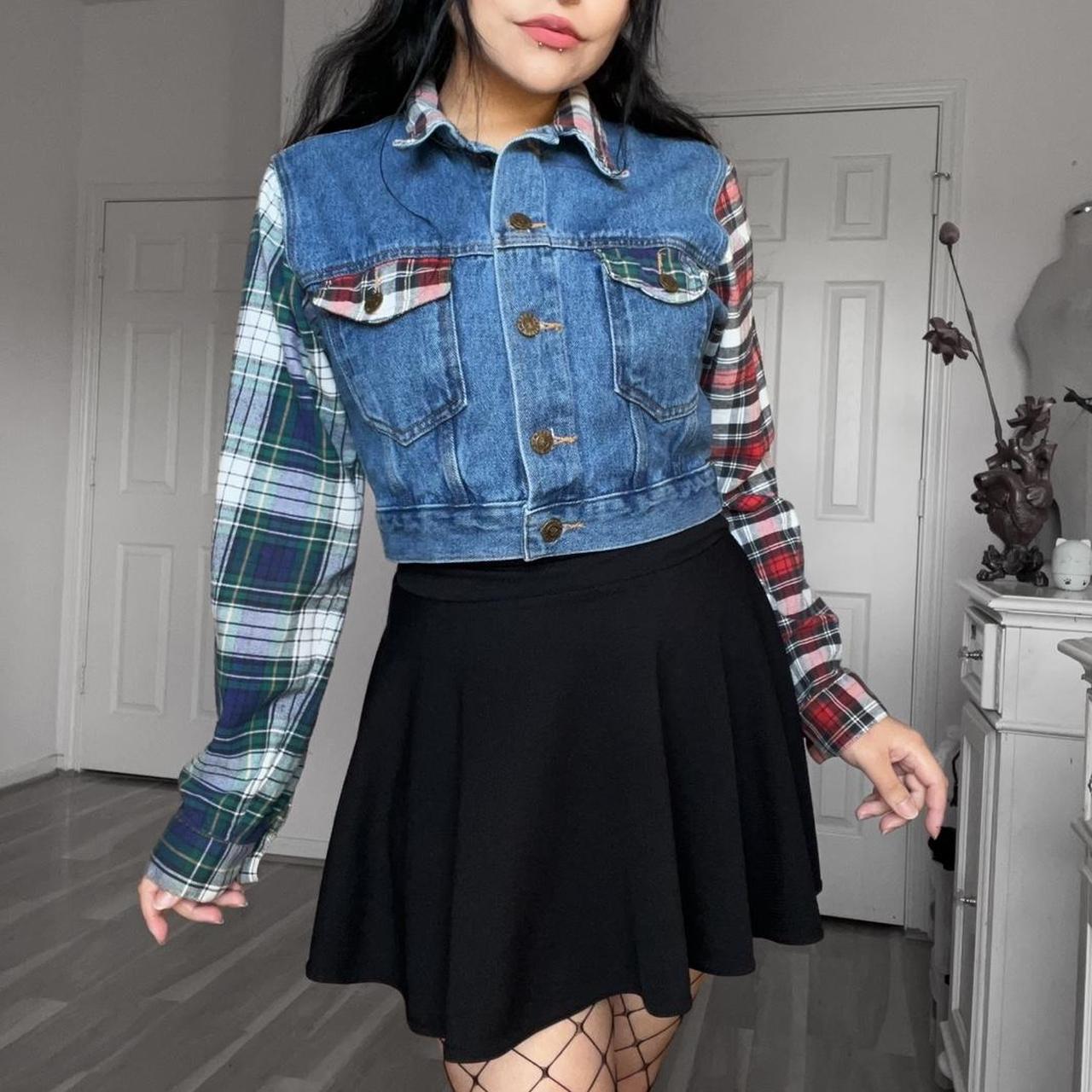 ♥️ Vintage Kidcore Retro Grunge Jacket Denim cropped... | Depop