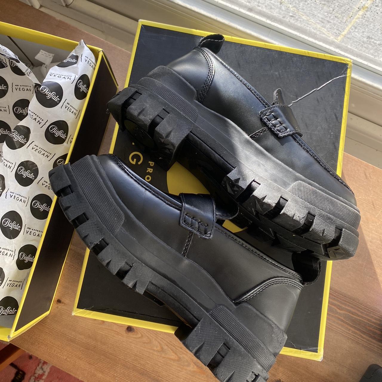 Buffalo Aspha chunky Loafers Vegan leather Size 3 /... - Depop
