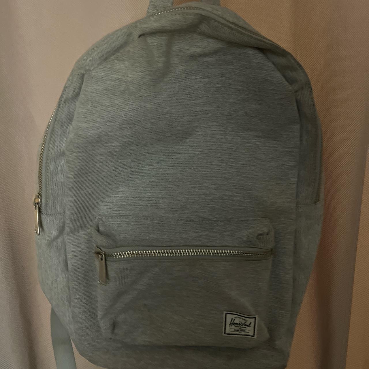 Grey Herschel Backpack Brand: Herschel - Lightly... - Depop