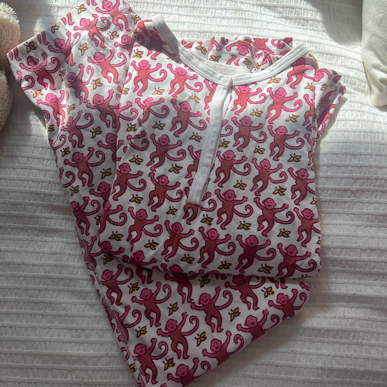 Pink roller rabbit long sleeve pajamas - lightly... - Depop